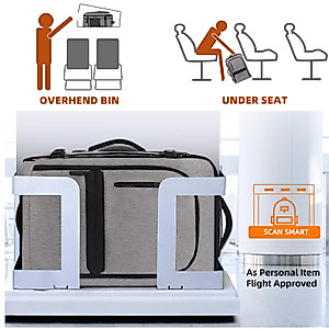 OPOALO Large Carry on Travel Backpack for Men, Business Laptop Backpack Convertible Heavy Duty Tactical Backpack Airplane Approved Waterproof for Travel Hiking Camping Daily (Hard Shell Black)