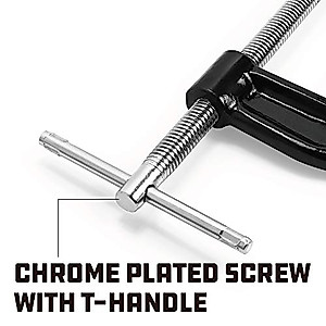 Powerbuilt 648641 6" C-Clamp, Malleable Iron, Black