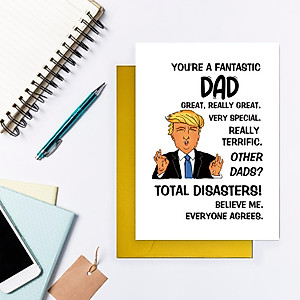 RUALOVE Funny Birthday Card for Dad Grandpa Husband, Humor Birthday Card Gift From Son Daughter Wife, Ideal Birthday Card Gift For Father Grandfather Stepfather Husband, Dad Birthday Card