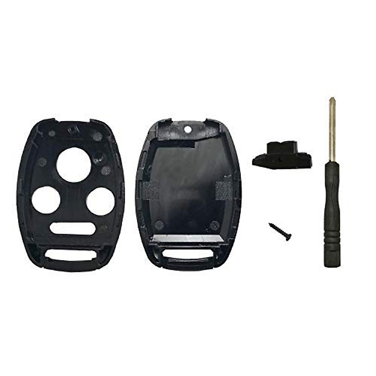 1pc Replacement Key Fob Shell Case Fit for Honda 2008-2012 Accord 2006-2013 Civic EX 2009-2015 Pilot 4 Buttons Keyless Entry Remote Car Key Fob Cover Housing Casing