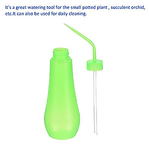 M METERXITY 2 Pack Squeeze Bottle - Plant Watering Wash Bottles Bent Tip Mouth Plastic, Apply to Indoor/Outdoor/Garden (250ml Green)