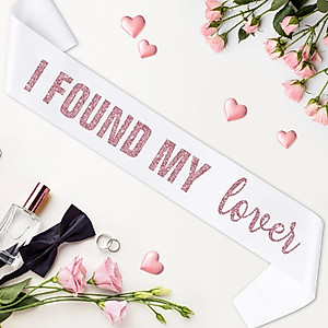 Sursurprise Bachelorette Sash, I Found My Lover Sash for She Found Her Lover Bachelorette Party Bridal Shower Bride To Be Decorations Favors Gifts Accessories