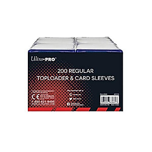 Ultra PRO 3" x 4" Clear Regular Top Loaders for Cards with Card Sleeves Bundle Standard Size 200ct Baseball Card Sleeves Trading Card Sleeve Baseball Card Protectors Toploader Card Protectors