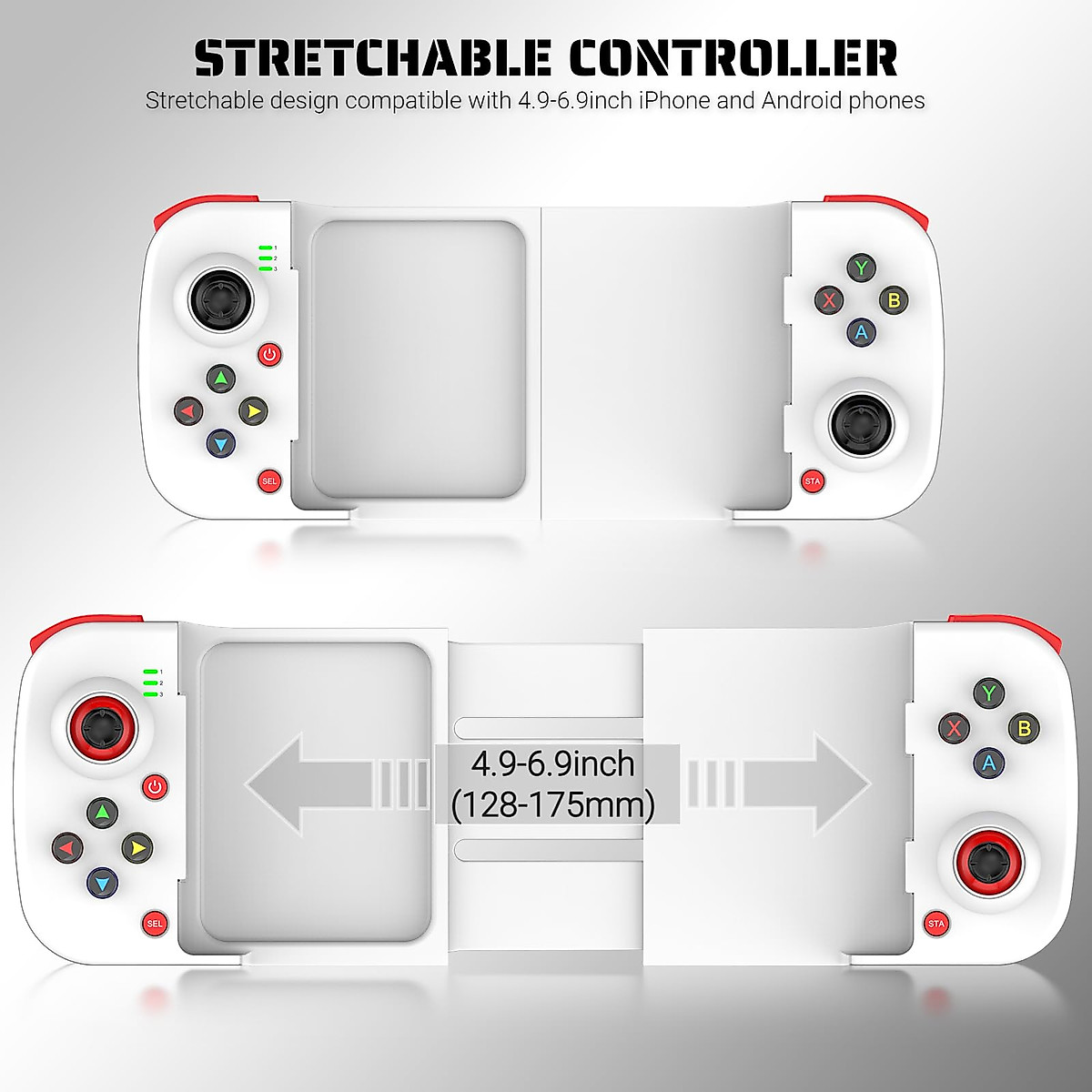 arVin Bluetooth Controller for iPhone/iPad/MacBook/iOS/Android/Samsung/Tablet/PC Wireless Gamepad Joystick with Back Button, Analog Triggers, Stretchable, Direct Play for Call of Duty, Genshin Impact