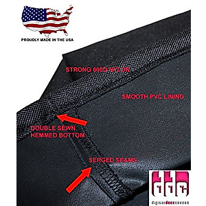 Turntable Dust Cover for Numark TTUSB / TT1610 / TT1625 / TT200 / TT500; Stanton TT200 / STR8-100 / STR8-90 / STR8-80 / STR8-30 / STR8-20; Ion ITTUSB Record Player Protector Case by DigitalDeckCovers