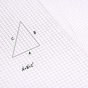 KAISA Composition Notebooks, Graph Ruled, 9-3/4" x 7-1/2" Quad Ruled, Black Marble Covers Composition Notepads Journal Notebooks 100 Sheets 4 Pack