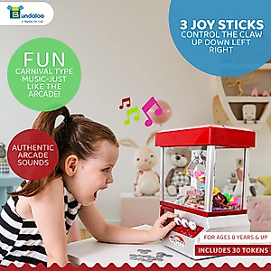 Bundaloo Claw Machine Arcade Game with Sound, Cool Fun Mini Candy Grabber Prize Dispenser Vending Toy for Kids, Boys & Girls