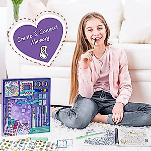 YOUSOKU DIY Journal Set for Girls Gifts, Great Birthday Gifts for Tween Age Girls, Art & Crafts Stuff for Tween & Teenage Kids, Girls Toy, Scrapbook & Diary for Ages 6 7 8 9 10 11 12 13 Years Old