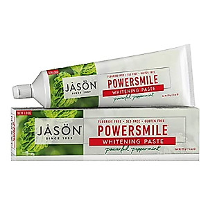 JASON Powersmile Whitening Toothpaste, Powerful Peppermint, 6 oz Each (2 Pack)