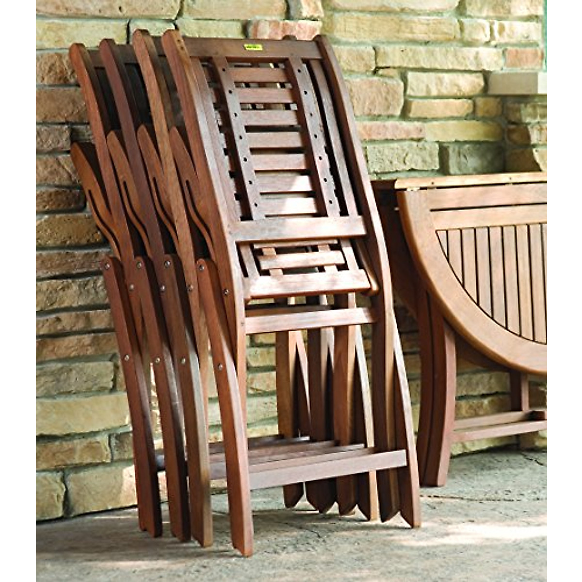 Folding Eucalyptus Side Chair Fully Assembled, 2 pack