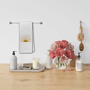 Dibor Boho Sun Sunrise Sunset Sunshine Kitchen Towels Dish Towels Dishcloth,Boho Nature Landscape Decorative Absorbent Drying Cloth Hand Towels Tea Towels for Bathroom Kitchen,Boho Lovers Girls Gifts