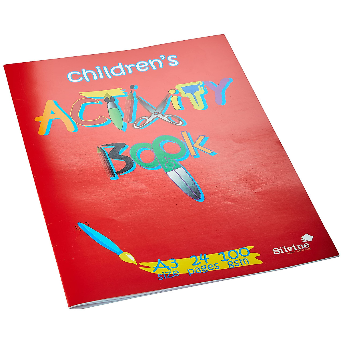 Silvine Activity Book, 420 x 297mm, Red