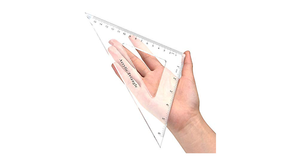 Coopay Large Triangle Ruler Set Square for Precise Drafting 30/60 & 45/90