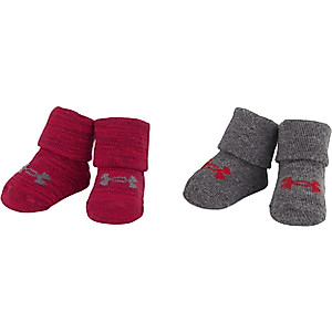 Under Armour Baby Boys Knit Bootie Sock, Black, 0-6 Months