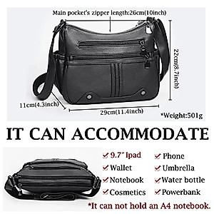 Women Soft PU Leather Shoulder Handbag Multi Pocket Crossbody Bag Ladies Medium Roomy Purses Fashion Tote Top Handle Satchel