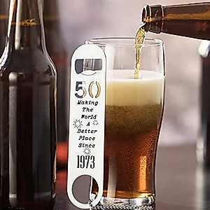 50th Birthday 1973 Birthday Bottle Opener for 50th Birthday Party Favors 50th Wedding Anniversaries Souvenirs Favors, Gifts for Women Men Her Father Mother Friends Funny 50 Year Old Presents NF02
