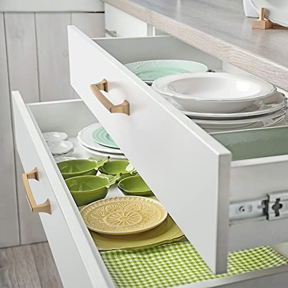 KNOKLOCK 10 Pack 5 Inch(128mm) Kitchen Cabinet Handles Champagne Bronze Cabinet Pulls Gold Kitchen Cabinet Hardware Drawer Pulls for Dresser Cupboard Wardrobe