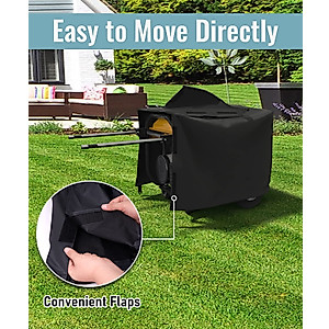 SHINESTAR Universal Generator Cover 26 x 20 x 20 inch - for 3000-5000 Watt Portable Generators, for Westinghouse, Champion, WEN, DuroMax and More, Heavy Duty Waterproof 600D Polyester, Black