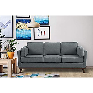Lexicon Averi Textured Fabric Sofa, 84" W, Gray