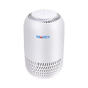 MAIRDI Air Purifier for Home Bedroom, H13 True HEPA Air Filter, 24db 3-Stage Carbon Filtration, Small Room Portable Air Cleaner for 99.975% Smoke, Dust, Odor