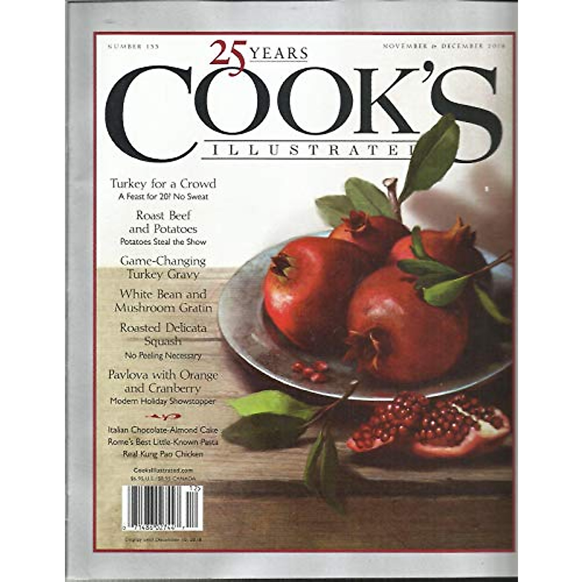 COOK'S ILLUSTRATED MAGAZINE, NOVEMBER/DECEMBER, 2018 NUMBER,155