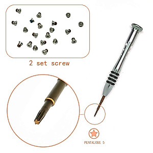 shinedisk 2 Sets Replacement Screws with Screwdriver for MacBook Pro 13 or 15 inch Retina Display A1398 A1425 A1502 2012 to 2015, Bottom Case Cover P5 Pentalobe Repair Tool Kit Laptop PC