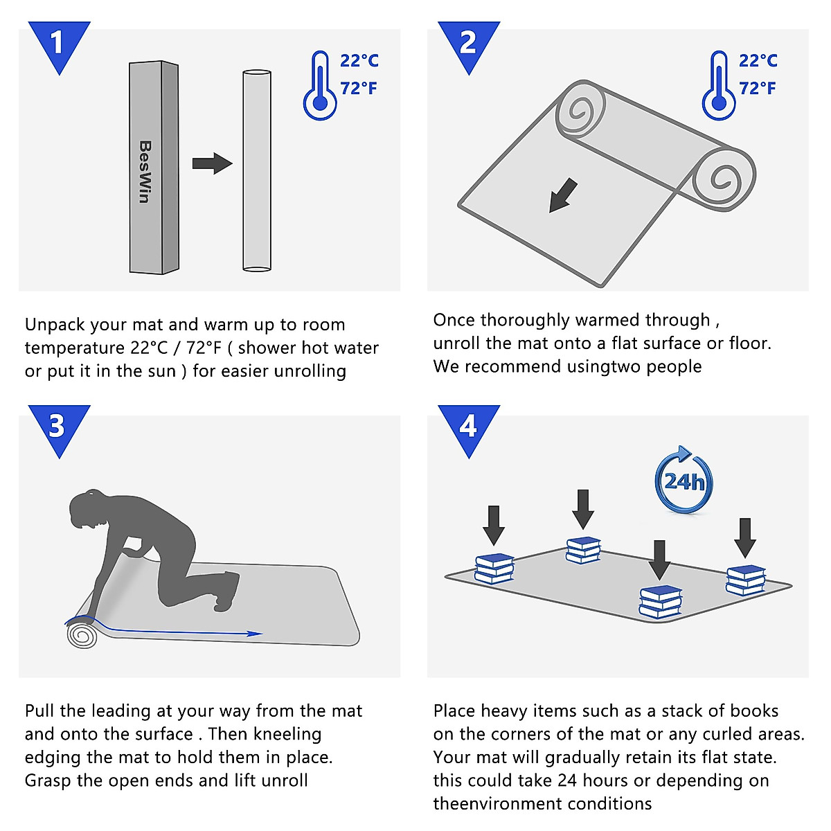 Office Chair Mat for Hardwood Floor, 36"×47" Fully Clear Desk Chair Mat for Rolling Chairs, 2mm Heavy Duty Floor Protector Mat for Home Office, Easy Glide, Flat Without Curling