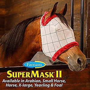 Farnam Home and Garden 100502911 No Ears Fly Mask Yearling for Horse - Color May Vary