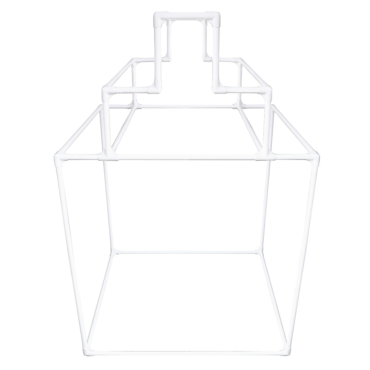 Essentially Yours Pyramid Towel Rack 10 Bar - Dry Wet Towels, Organize Fresh Towels, Poolside Towel Storage Organizer, (35.5" W x 35.5" L x 55" H), White Style 744125