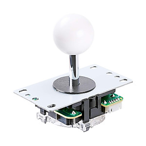 Easyget New Updated 2-Player LED DIY Arcade Kit 2X Zero Delay USB Encoder + 2X Joystick + 20x LED Arcade Buttons for PC, Windows, MAME, Raspberry Pi Arcade DIY (2-Player, White Kit)