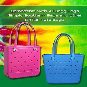 BAGLETS - Can Drink & Water Bottle Holder Charm Accessory Compatible with Bogg Bags - Keep Bottles or Drink Cans Handy with your Tote Bag - Fits Inside or Outside of the Bag – Made in USA - Blue