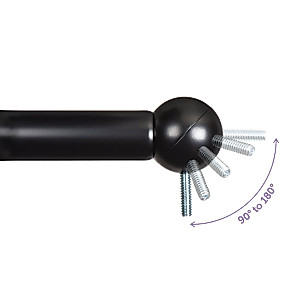 Ivilon Bay Window Curtain Rod Corner Connector - for Rods of 5/8 to 1-1/8 Inch - Oil Rubbed Bronze