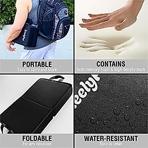 KneelyPad Extra Thick Comfortable Kneeling Pad, Prayer Pillow, Provide Support for Knees, Durable Foam Cushion Knee Mat for Gardening, Yoga, Mechanics, Praying, Stadium Cushion 16 x 10 x 3, Black