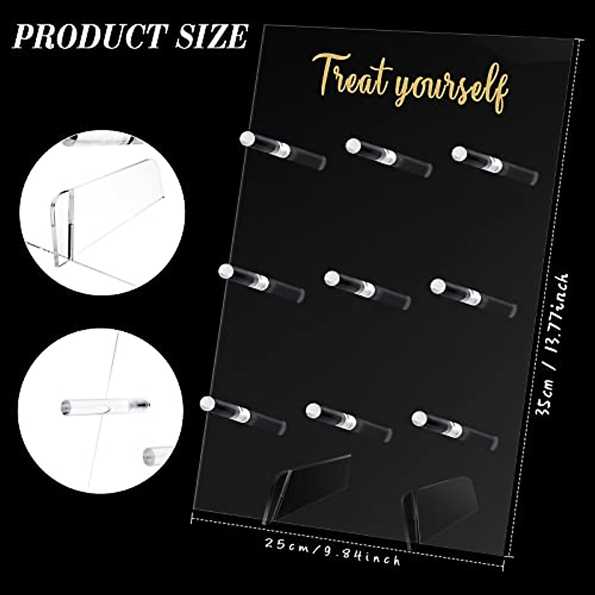 2 Pack Donut Stand Donut Display Wall Stand for Dessert Table Clear Acrylic Donut Holder Stand for Wedding Birthday Treat Holiday Gathering Party (13.78 x 9.84 Inch)