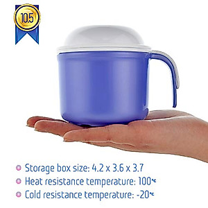 Large Denture Baths Cup, False Teeth Bath Cup with Strainer and Lid for Soaking Dentures or Storing Pacifier, Capacity 10.6 Oz