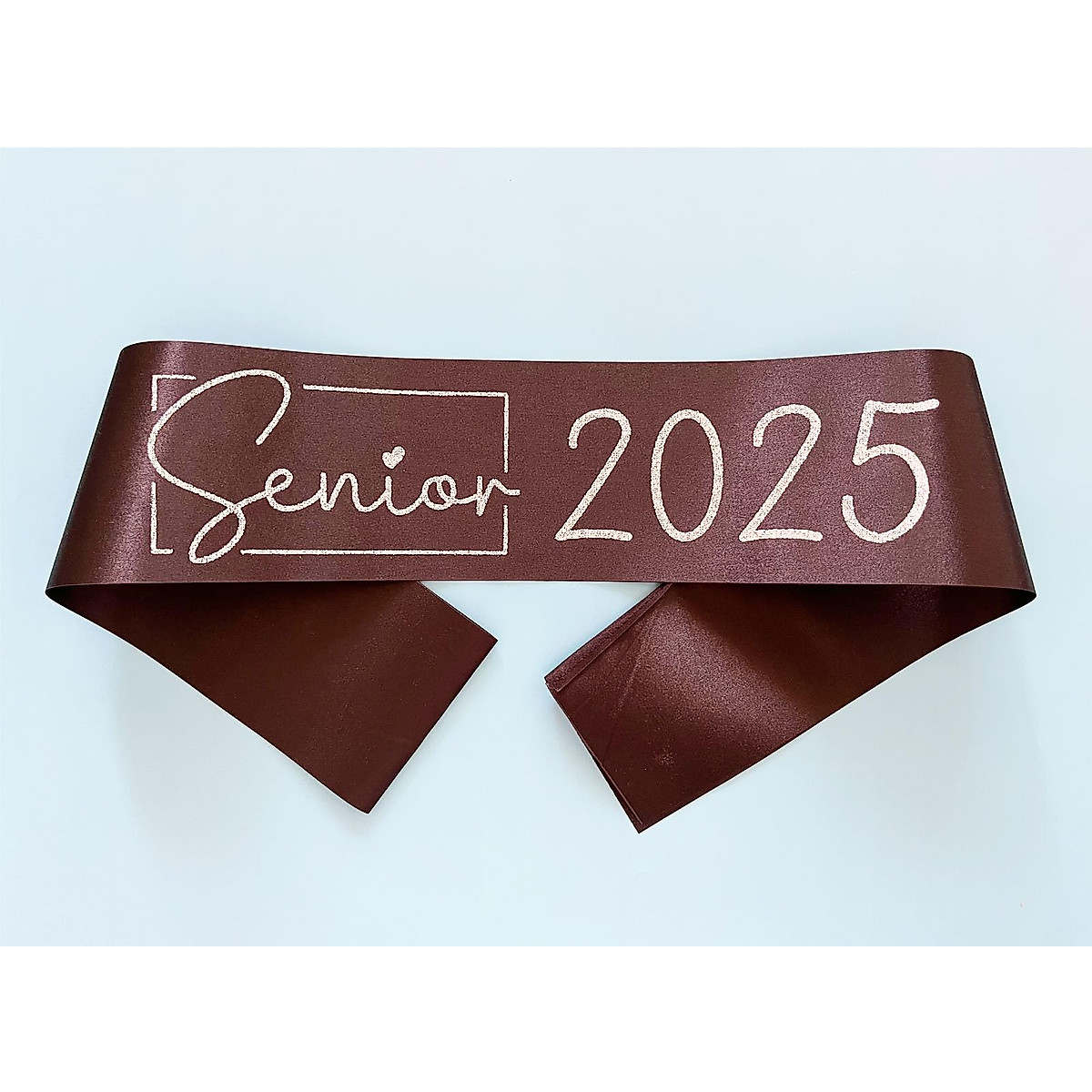 Generic Senior Sash 2025, 8 Pack Silver Glitter Black Satin Finally Graduated Senior Cheerleader Sashes for Class of 2025 Graduation Party Supplies