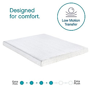 Classic Brands 4.5-Inch Plush Cool Gel Memory Foam Replacement Mattress for Sleeper Sofa Bed Full,White