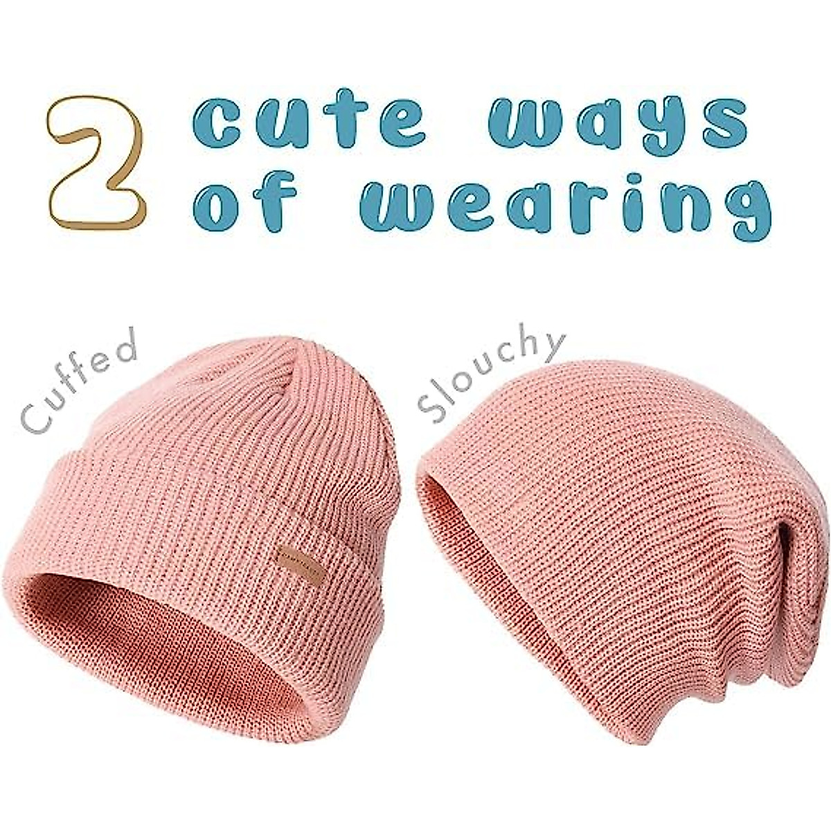 Camptrace Baby Beanie Toddler Infant Winter Hat with Double Layer Knit for Boys Girls