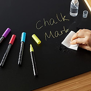 Amazon Basics Bullet/Chisel Reversible Tip Chalk Markers, Fine Point, 8-Pack, Bright Colors