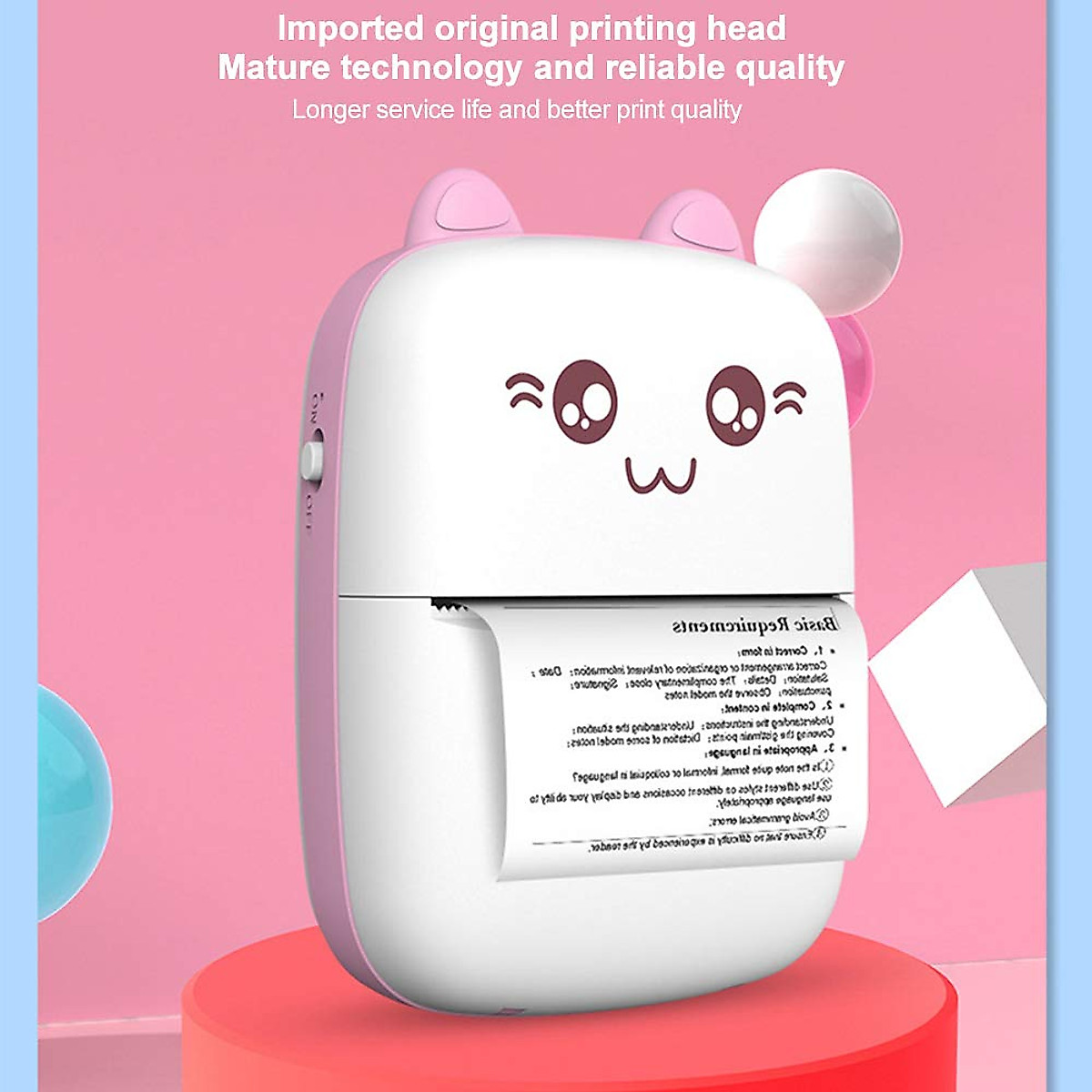 KASCLINO Thermal Paper for Mini Thermal Printer, 5 Rolls Wireless Pocket Label Printer Paer Receipt Printer Paper, for Printing Mobile Phone Pictures/Photos/Receipts/Notes/Lists/Label/Memo/QR Codes