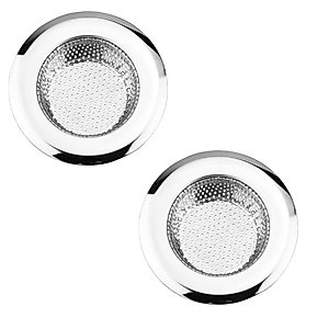Drain Hair Catcher,Drain Stoper,Shower Drain Cover for Bathtub, Kitchen Sink Strainer, Stainless Steel Bathroom Sink, Drain Stopper with (2 PCS,4.5 in)