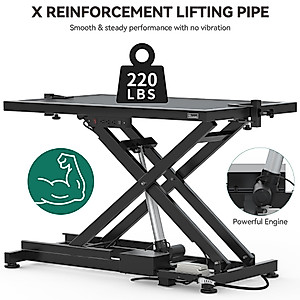 YITAHOME 50" Professional Electric Dog Grooming Table, Heavy Duty Pet Grooming Table for Dogs at Home w/Aluminum Dog Grooming Arm, Anti Slip Tabletop & Tool Organizer Large Pet Grooming Station Black