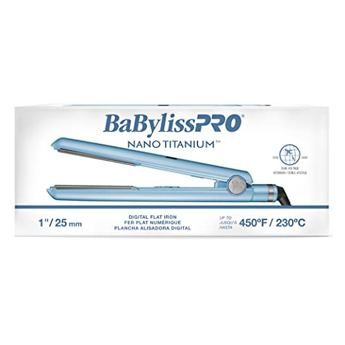 BabylissPRO Nano Titanium 1" Digital Straightener