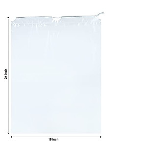 InfinitePack Large 10"x14"(100pcs) Transparent Shoe Bags for Travel, Portable Shoe Bags, Shoes Pouch Storage Organizer with Drawstring for Men & Women aClear Window Shoes Pouch with Rope