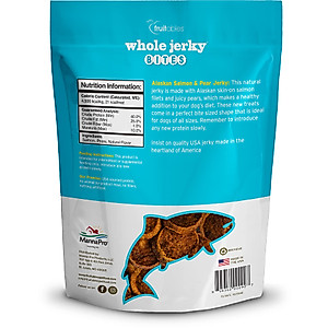 Fruitables Healthy Dog Treats – Whole Jerky Bites for Dogs – Alaskan Salmon & Pear Flavored – 5 Ounces