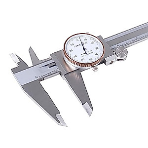 Accusize Industrial Tools 0-12 inch by 0.001 inch Precision Dial Caliper, Stainless Steel, in Fitted Box, P920-S212