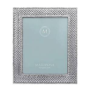 MARIPOSA Basketweave Picture Frame, 8x10, Silver