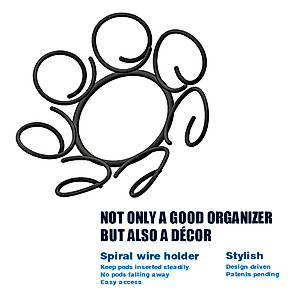 EVERIE Coffee Pod Holder Carousel Compatible with Nespresso Vertuoline Capsules, Holds 30 Pods, NRT03S