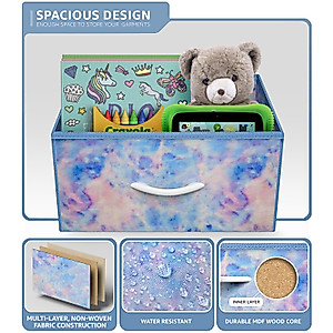 Sorbus Dresser with 8 Drawers - Furniture Storage Chest Tower Unit for Bedroom, Hallway, Closet, Office Organization - Steel Frame, Wood Top, Easy Pull Fabric Bins (8-Drawer, Blue)