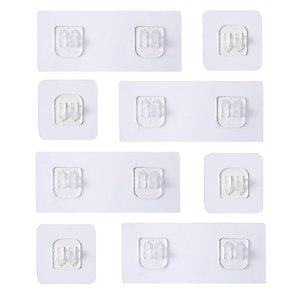 kiniza 8 All-Purpose Large Adhesive Hooks for Hanging, Adhesive Hooks Heavy Duty, Stick on Hooks for Hanging Heavy Duty